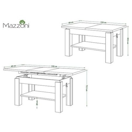 Multifunkcionalni Sto Astoria Craft Zlatno-Crni ( 1654 ) Kupite na ...