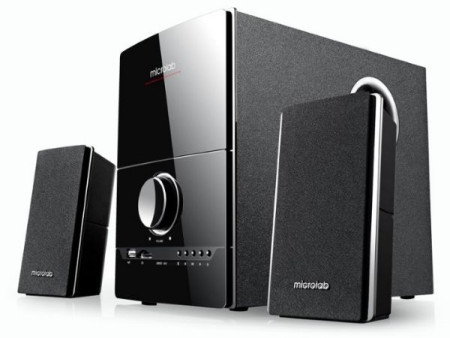 Microlab M-500U Aktivni drveni zvucnici 2.1 40W RMS(16W,2x12W) 3.5mm, USB, SD Kupite na Kliklak.rs