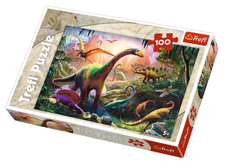 Tref line puzzle 100 dinosaurs land ( T16277 ) - Prodaja Puzzle ...