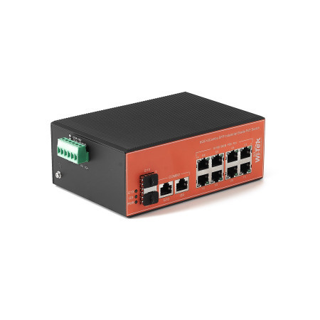 Wi-Tek WI-PS310GF-I 8GE+2Combo SFP fiber ports 48V Industrial PoE ...