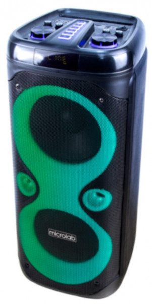 Microlab PT800 + mikrofon karaoke zvucnik 135W, BT, LED, 7,4V/4500mAh ...