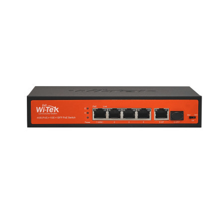 Wi-Tek WI-PS305GF 5GE+1SFP fiber Ports 48V gigabit PoE Switch with 4 ...