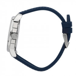 Muški maserati successo beli srebrni sportski ručni sat sa plavim ...