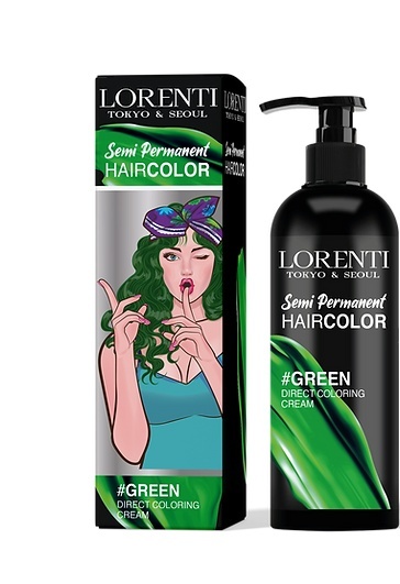 Lorenti semi permanent color Green 200 ml