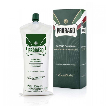 Crema de barbierit Proraso Shaving cream GREEN Eucalyptus and Menthol ...