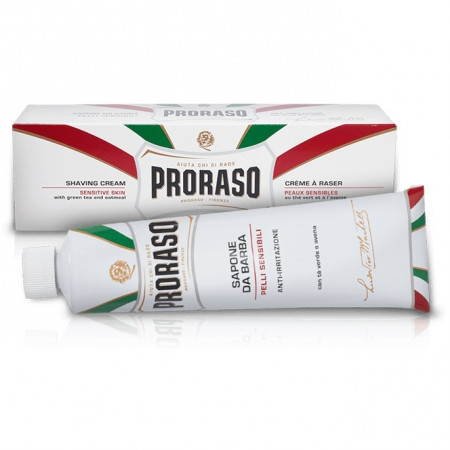 Crema de barbierit Proraso Shaving cream WHITE Green Tea Sensitive 150 ml