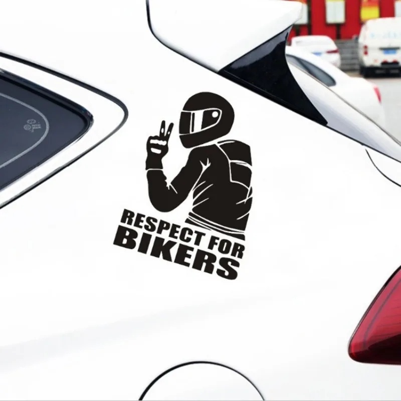 Sticker autoadeziv pentru vehicule Off Road, model "Respect For Bikers ...
