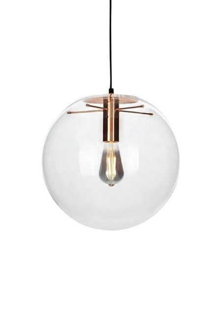 PENDUL SANDRA 20, CUPRU/TRANSPARENT, DIN METAL SI STICLA, STIL MODERN, B2