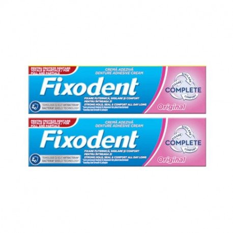 Fixodent original duo pack crema adeziva proteza dentara, 94 gr