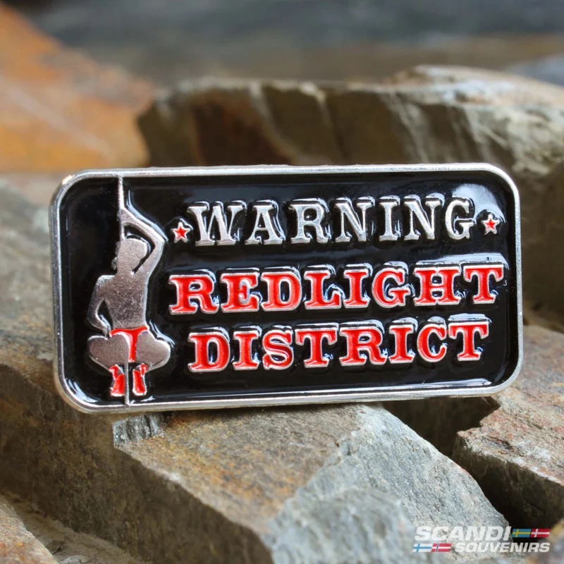 WARNING REDLIGHT DISTRICT PIN