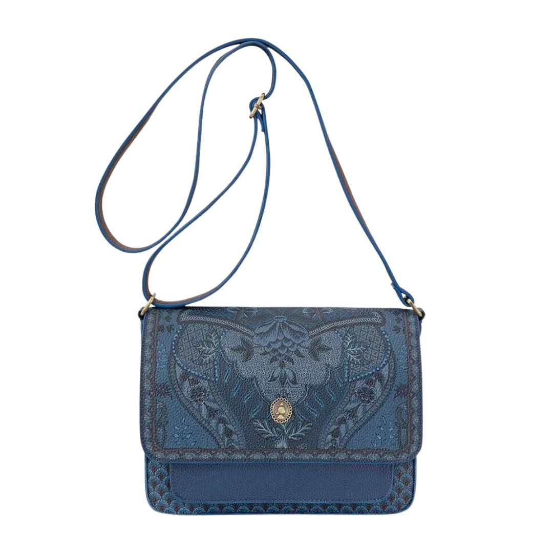 Geantă tip poștaș, Pip Studio, colecția Kyoto Festival, Denim Blue ...