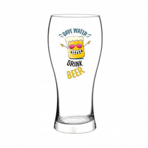 Pahar bere Save water drink beer