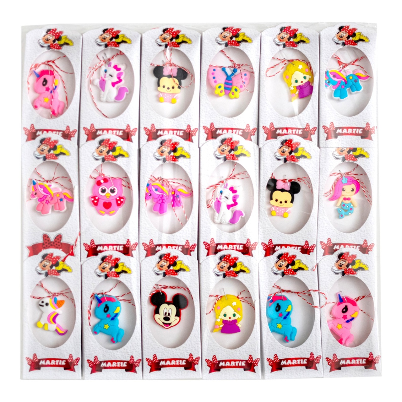 Mărțișoare pentru copii din cauciuc – Set 10 bucăți în cutie