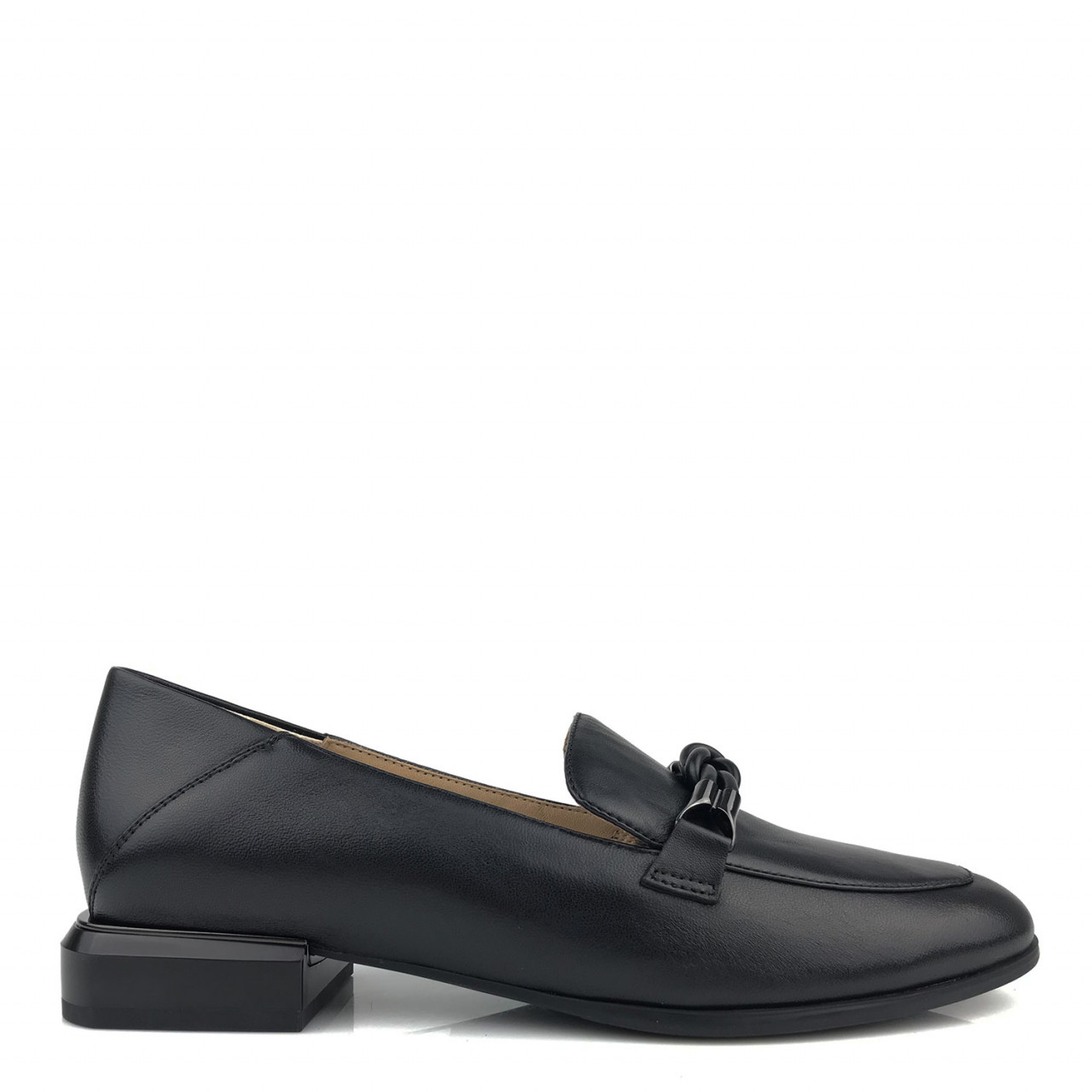 FABIANO Women's low heel shoes made of genuine leather with decoration