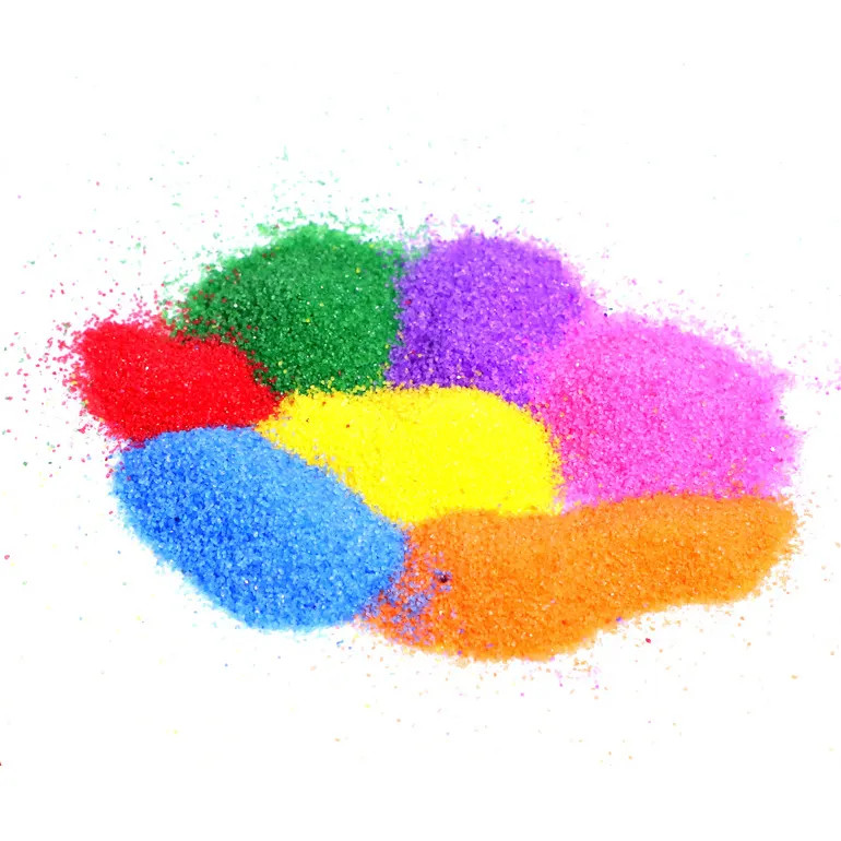 Desen cu nisip colorat, 9 culori, Fetita cu chitara