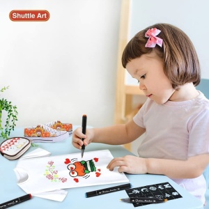 Set 36 markere tip carioci cu 2 capete si geanta depozitare, Multicolor