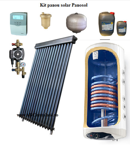 Kit pachet Panou solar Panosol Confort 3 Persoane Bivalent cu ...