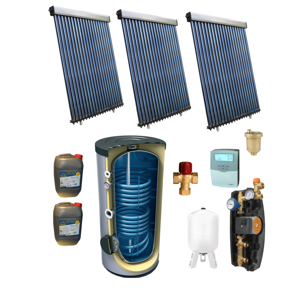 Pachet Panou solar Panosol CONFORT cu 120 Tuburi Vidate si Boiler de ...
