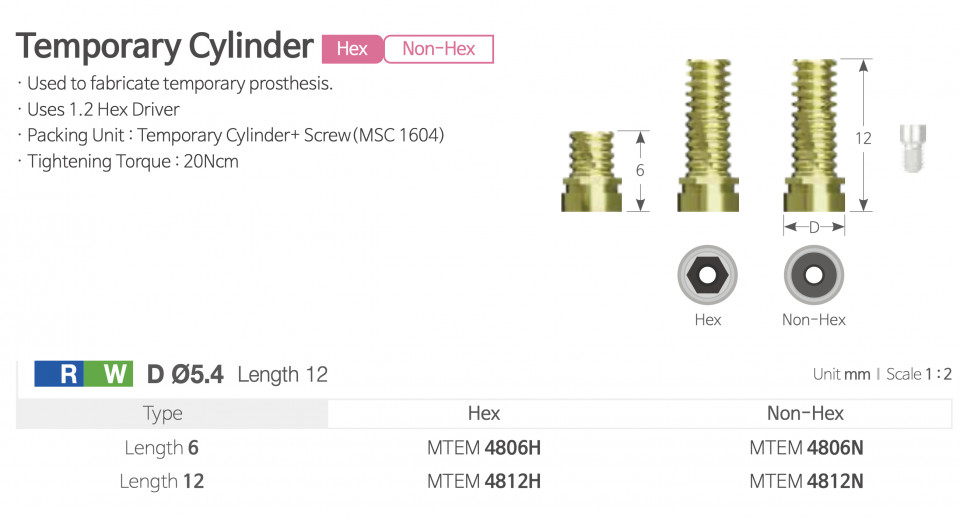 Cumpara acum Cilindru Temporar Multiunit | Temporary Cylinder la cel ...
