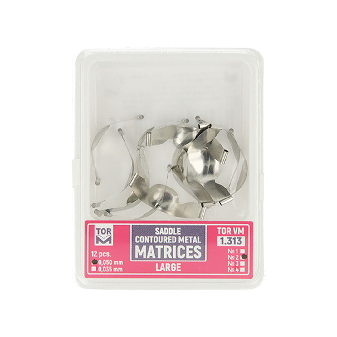 Cumpara acum Matrici metalice conturate large subgingivale №2, 12, bucati TorVM la cel mai bun pret!