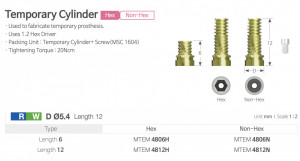 Cumpara acum Cilindru Temporar Multiunit | Temporary Cylinder la cel ...