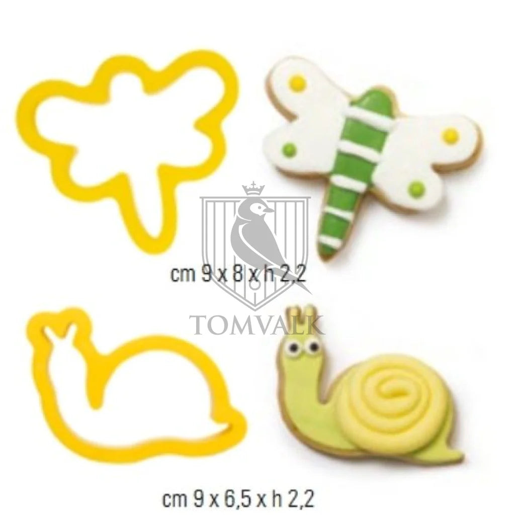 Set 2 decupatoare din plastic - Melc si Fluture