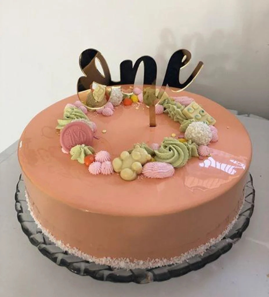 Topper pentru tort "One" pentru prima aniversare a copilului VMG ...