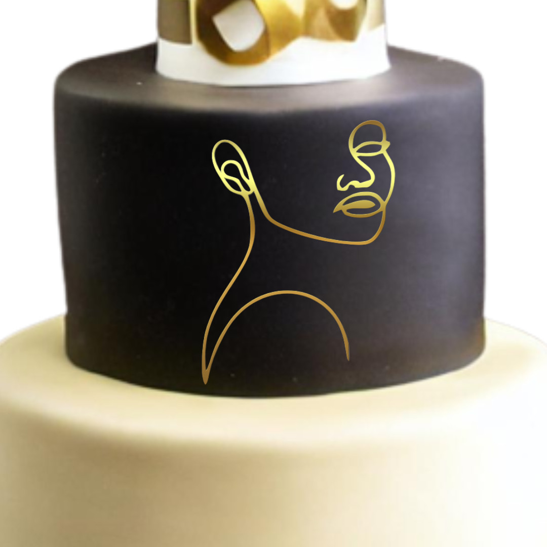 Topper lateral tort - Woman face silhouette I