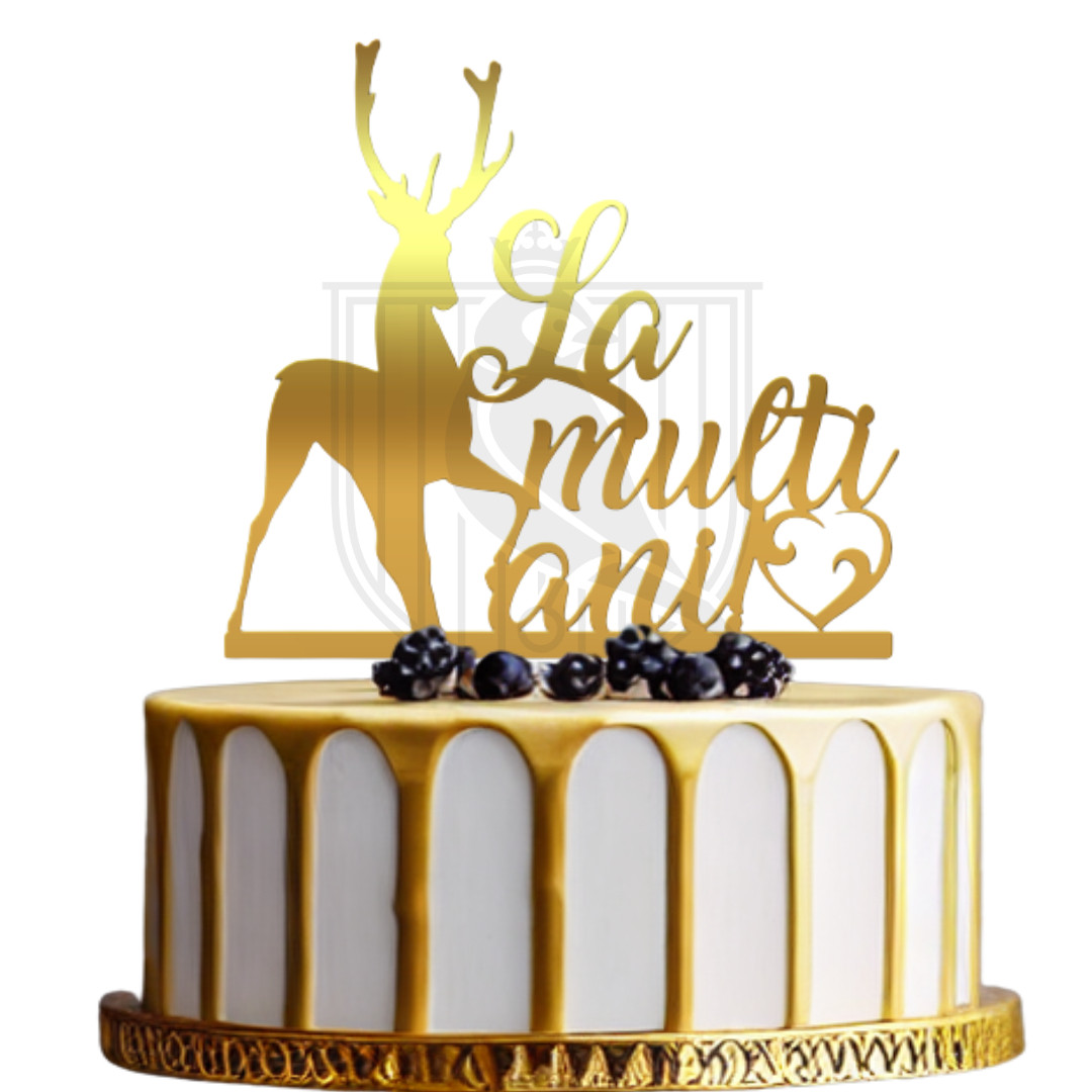 Topper pentru tort "La multi ani" RiS