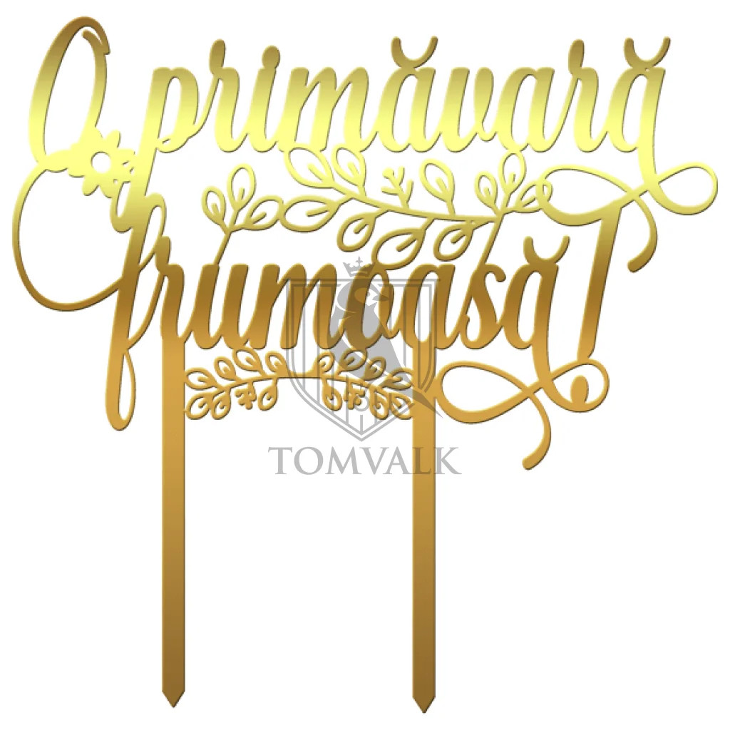 Topper pentru tort "O primavara frumoasa"