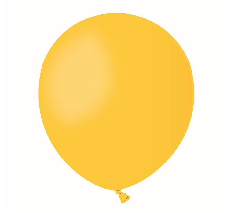 Set 100 baloane latex 13 cm - galben inchis
