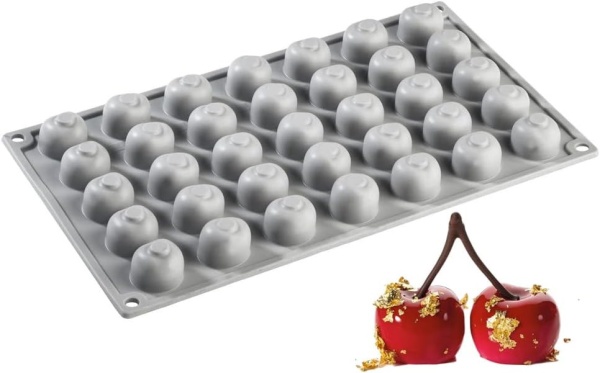 Forma de silicon pentru bomboane - Cirese - 35 alveole