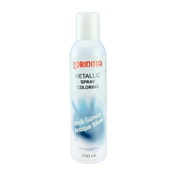 Colorant Spray Metalic Argintiu Antichizat - 250 ml - Korinitta ...