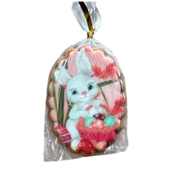 Decoratiune din turta dulce Iepuras roz