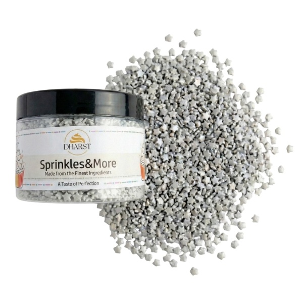 Sprinkles stelute argintii - 400 gr - Dharst – Cumpără online de pe