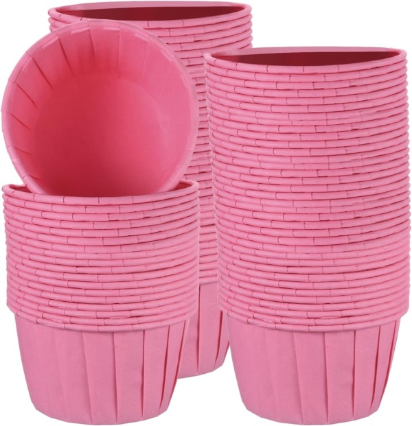 Set 24 forme de copt pentru briose, termorezistente - Roz