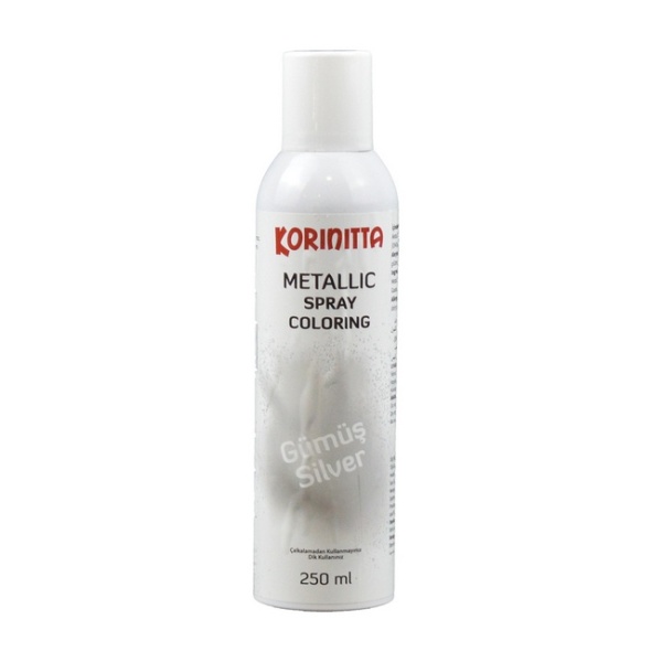 Colorant Spray Argintiu Metalic - 250 ml - Korinitta – Cumpără online de pe