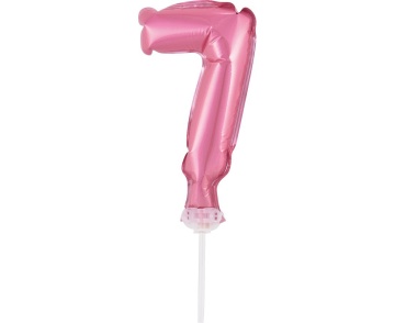 Topper tort balon cifra 7 Roz