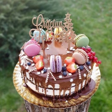 Topper pentru tort "Craciun Fericit" BdS