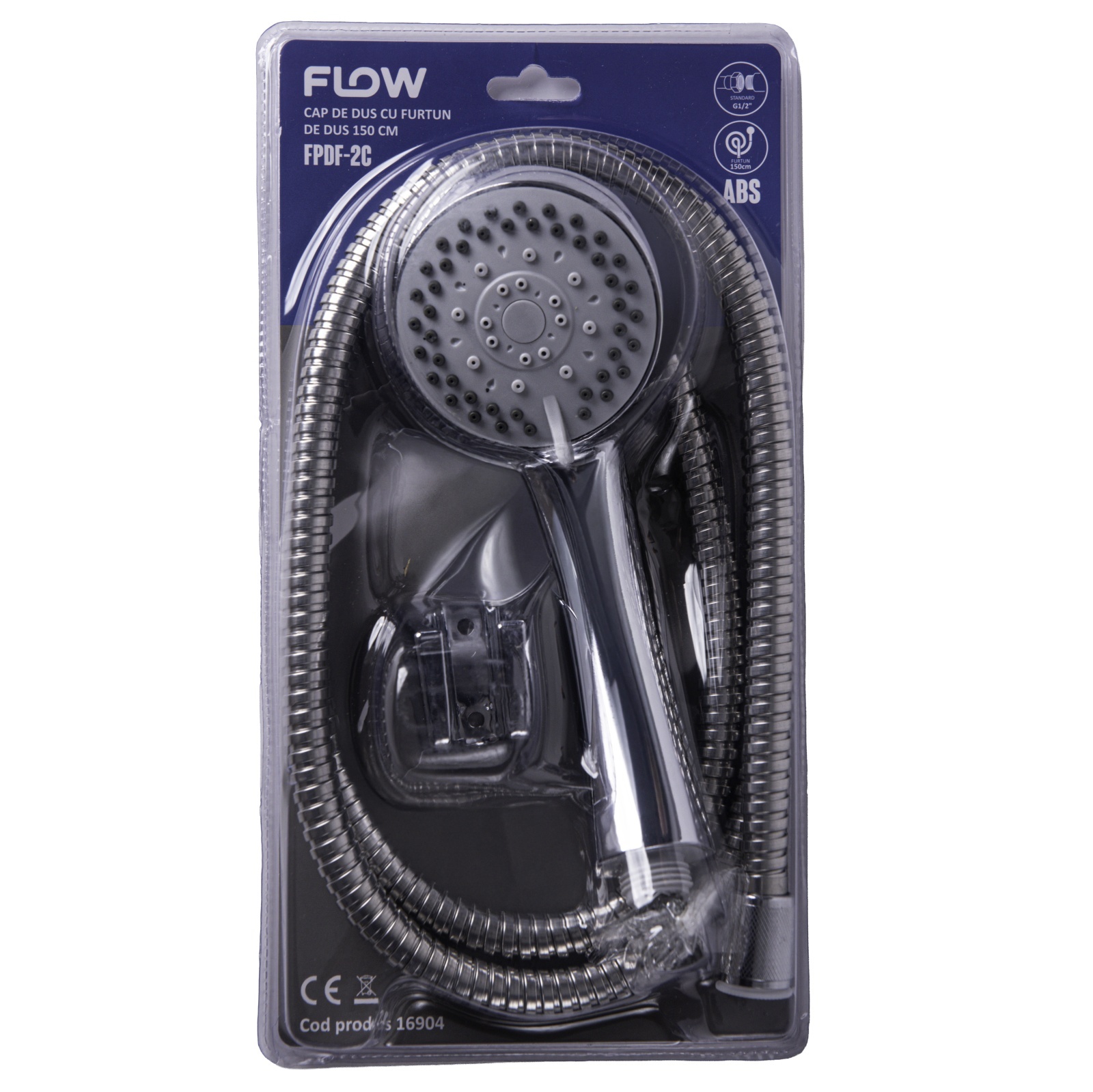 FPDF-2C Cap de duș cu furtun 150 cm, FLOW