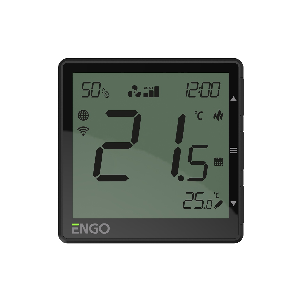 Termostat inteligent de camera ventiloconvector 230v - Engo EFAN-230B - WiFi - Tuya - Negru