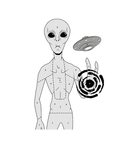 Tinta Hartie / Paper Target "Alien" 700x500mm