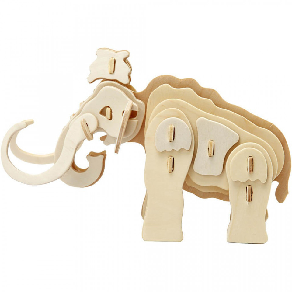 Kit 3D din placaj de lemn - Mamut