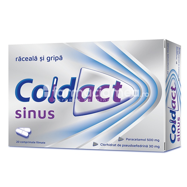 Coldact Sinus 500mg/30mg, contine paracetamol si clorhidrat de ...