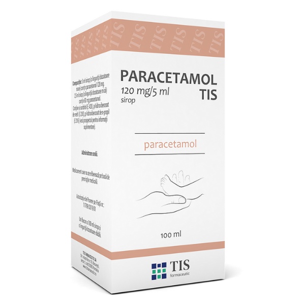 Paracetamol 120mg/5ml susp orala 100ml Tis