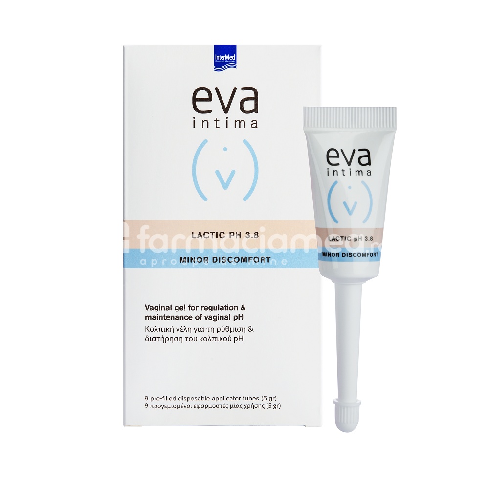 EVA INTIMA Lactic gel, 9 aplicatoare vaginale