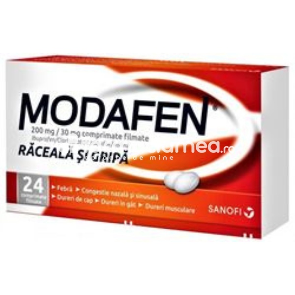 Modafen 200mg/30mg x 24cpr film Stada