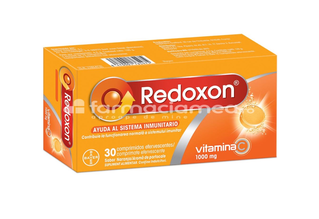 Redoxon Vitamina C 1000mg Portocala x 30cpr eff Bayer