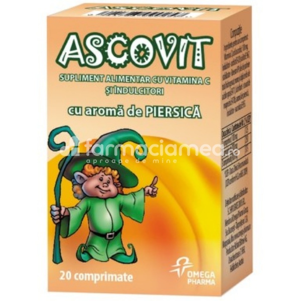 Ascovit Piersica 100mg x 20cpr mast Omega Pharma
