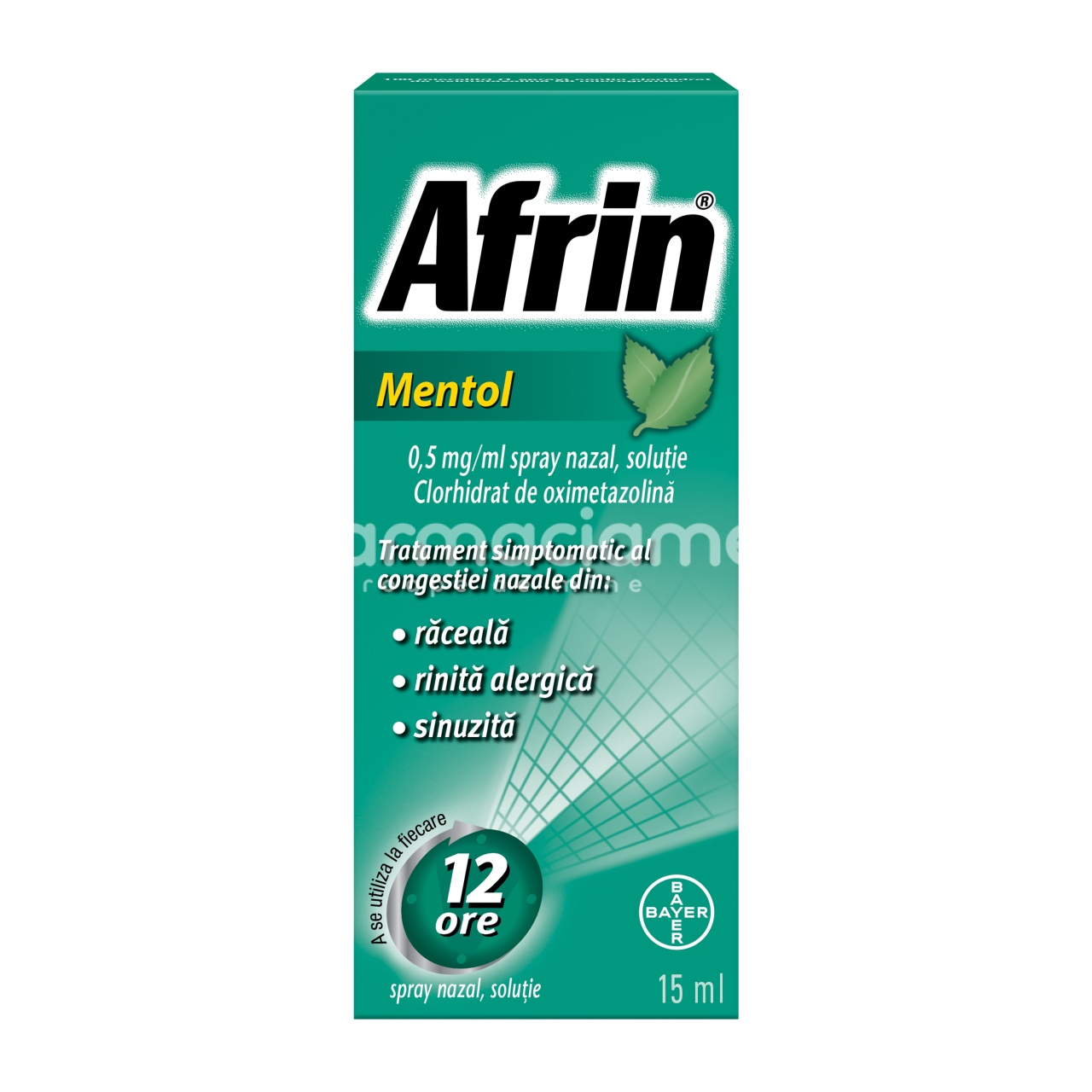 Afrin Mentol 0,5mg/ml spray nazal 15ml Bayer